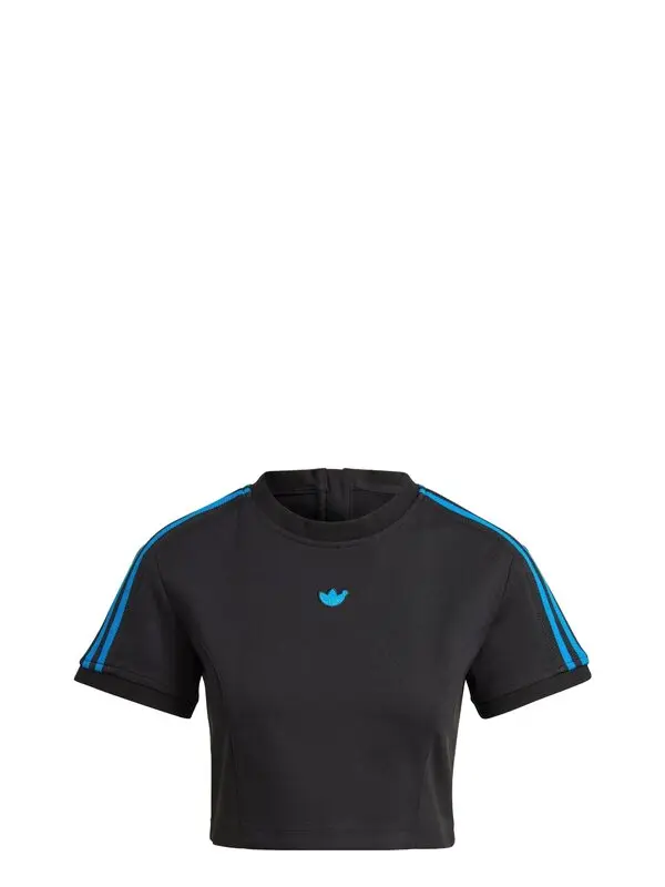 Adidas Blue Version Crop Tee - Black/blue