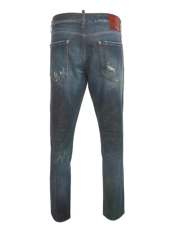 Dsquared2 Distressed Straight-fit Jeans - Blue