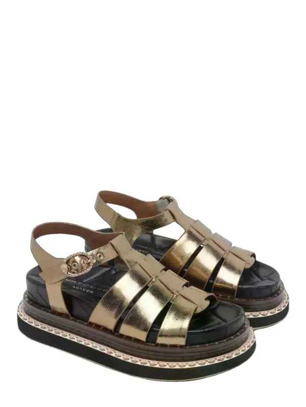 Kurt Geiger Orson Fisherman Sandals - Gold