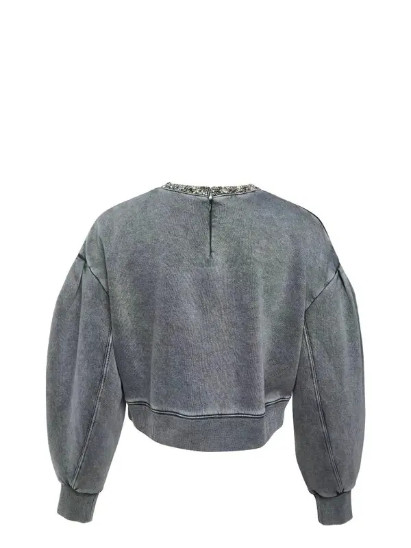 Sandro Geode Rhinestone Embellished Sweatshirt - Grey