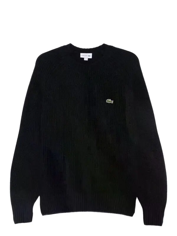 Lacoste Ribbed-knit Raglan-sleeve Sweater - Blue