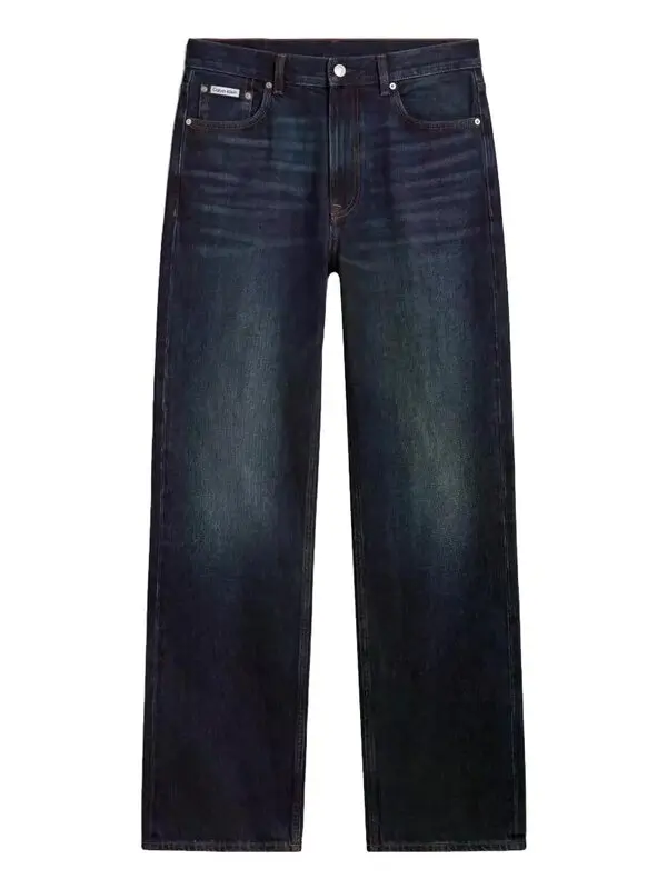 Calvin Klein Faded Whiskered Jeans - Blue