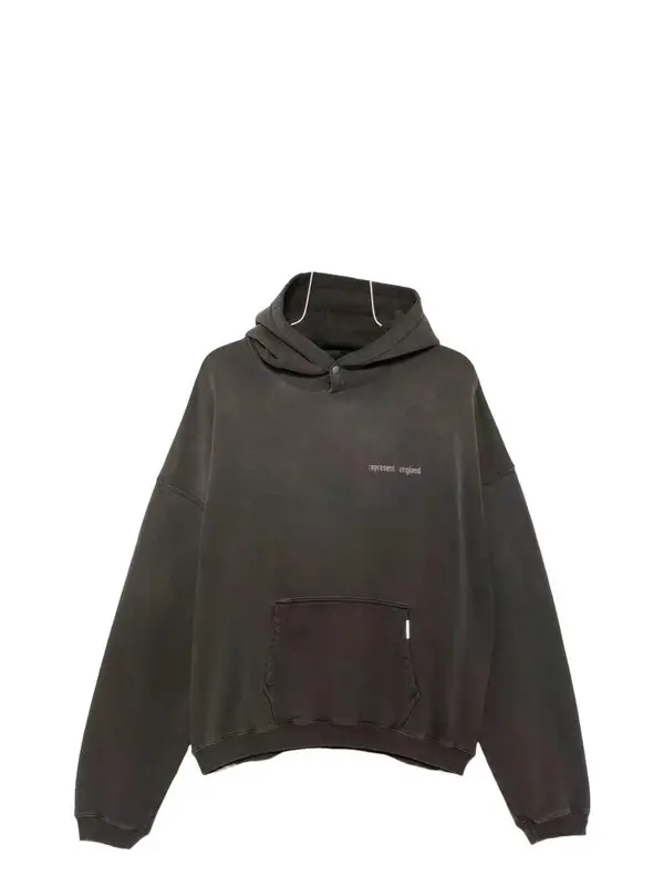 REPRESENT Logo-print Hoodie - Grey