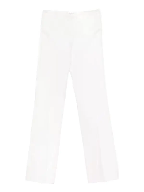 Max Mara Pressed-crease Trousers - White
