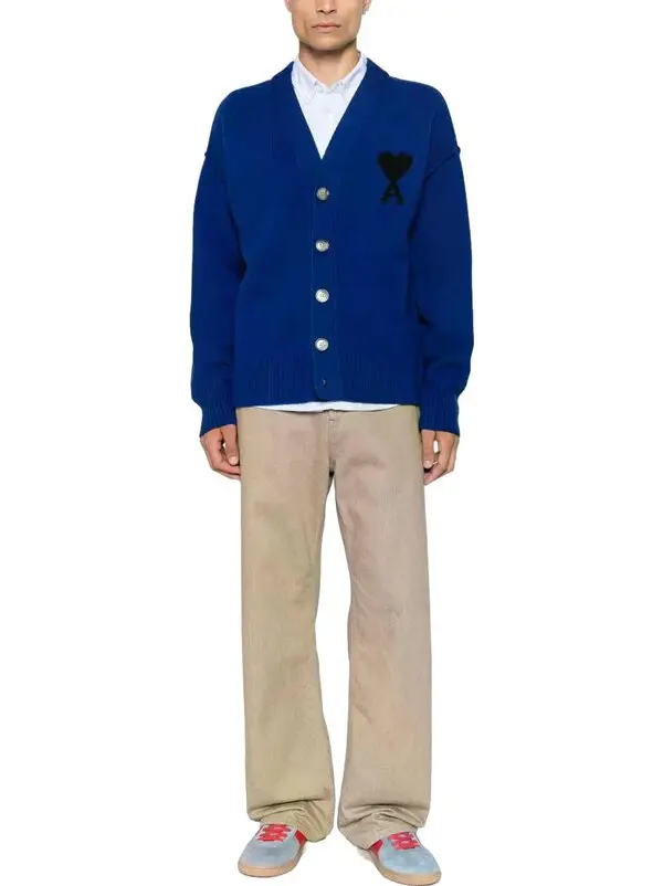 AMI Paris De Coeur Cardigan - Blue