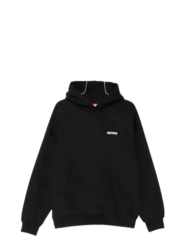 WRSTBHVR Logo-print Cotton-jersey Hoodie - Black