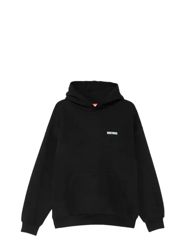 WRSTBHVR Logo-print Cotton-jersey Hoodie - Black