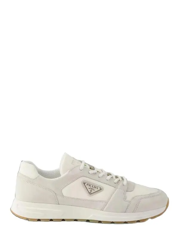 Prada Prax Suede And Re-nylon Sneakers - Neutrals