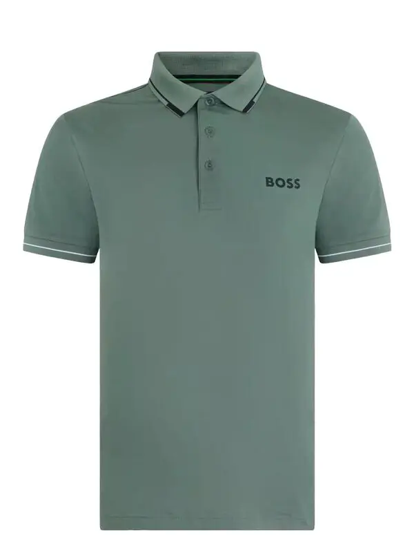 BOSS Logo-print Polo Shirt - Green
