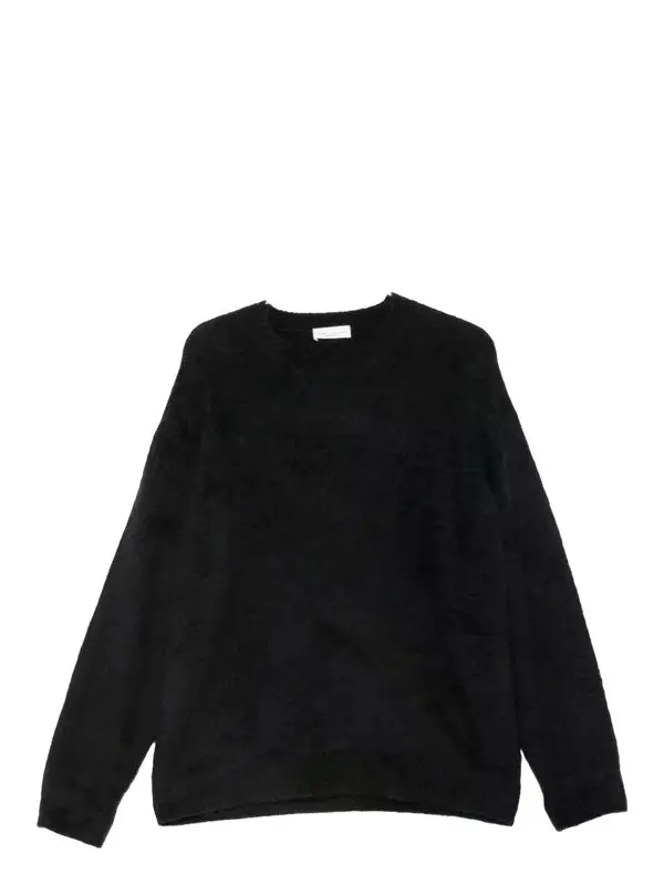 ROBERTO COLLINA Brushed-knit Crew-neck Sweater - Black