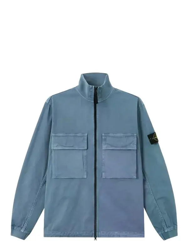 Stone Island Logo-patch Pocket Jacket - Blue