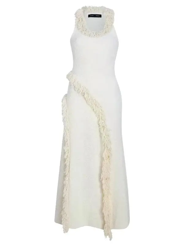 Proenza Schouler Nilo Fringe-trimmed Jacquard Dress - Neutrals
