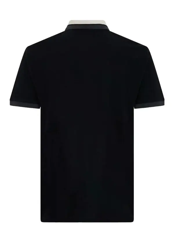 BOSS Zip-fastening Logo-print Polo Shirt - Black