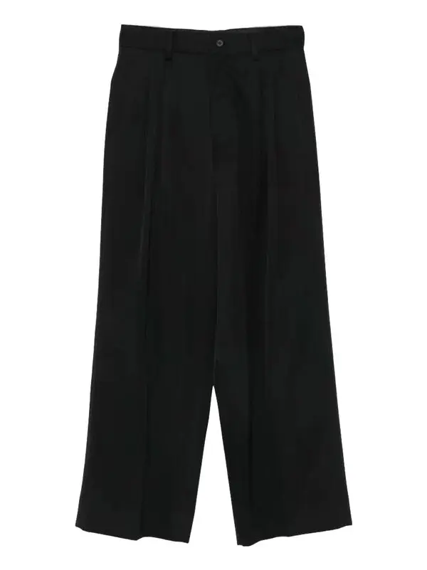 SSSTEIN Pleated Wide-leg Trousers - Black