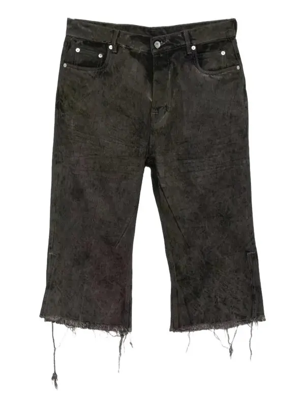 Rick Owens Raw-cut Cropped Jeans - Black