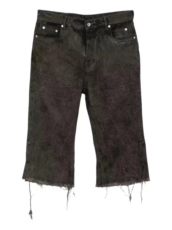 Rick Owens Bolan Cropped Jeans With Raw-cut Hem - Brown