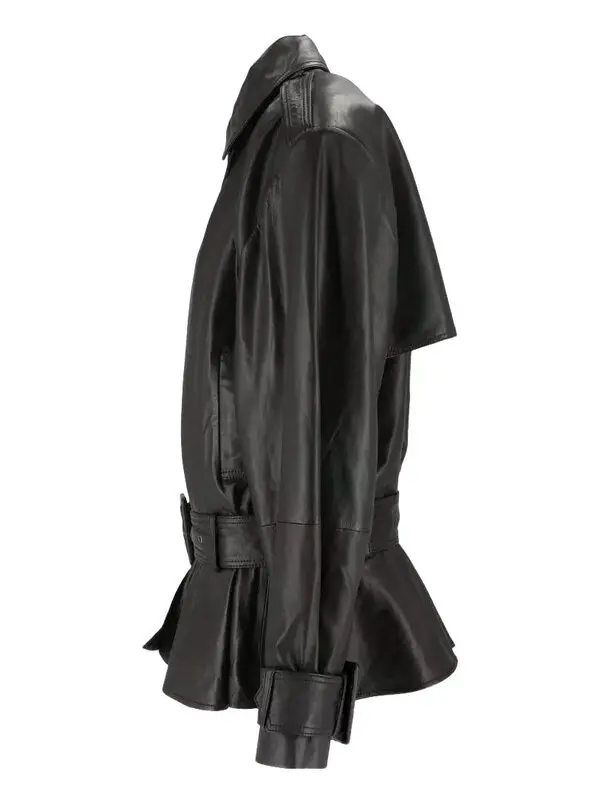 ROTATE BY BIRGER CHRISTENSEN Biker Leather Jacket - Black
