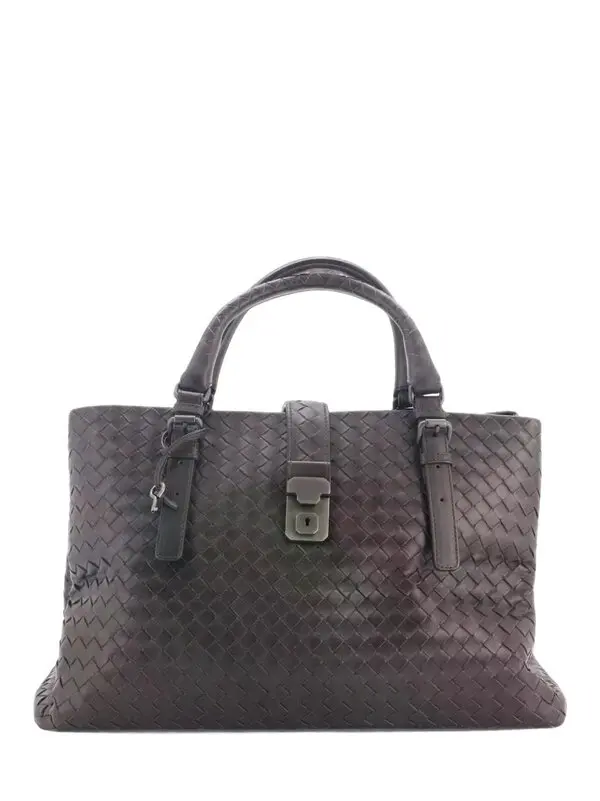 Bottega Veneta Roma Bag Intrecciato Nappa Medium Tote Bag - Brown