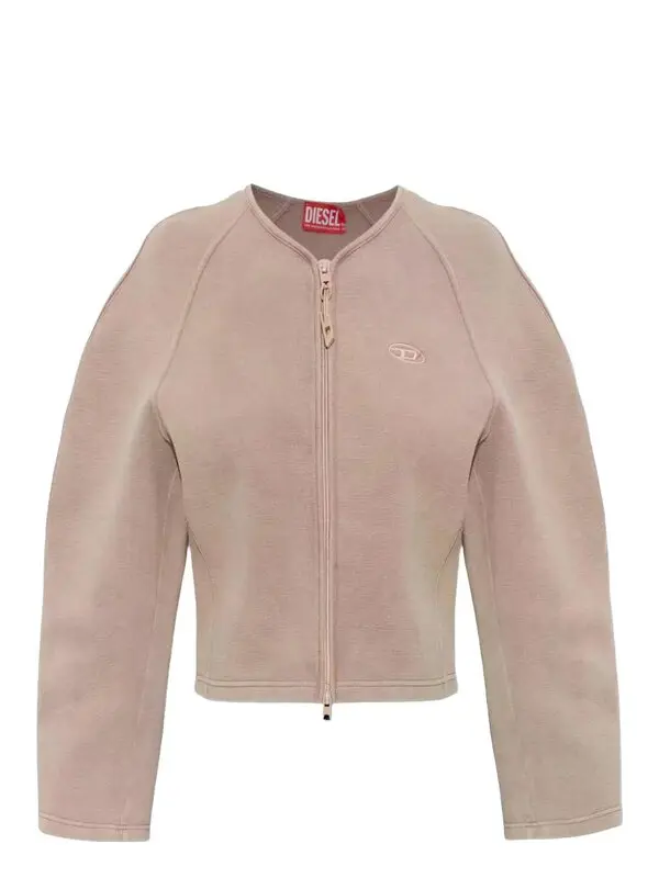 DIESEL® G-hava Embroidered-logo Cropped Jacket - Neutrals