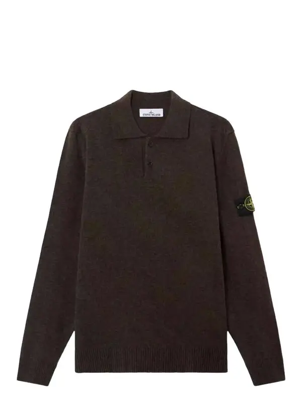 Stone Island 5100018 Light Rws Geelong Wool Jumper - Brown