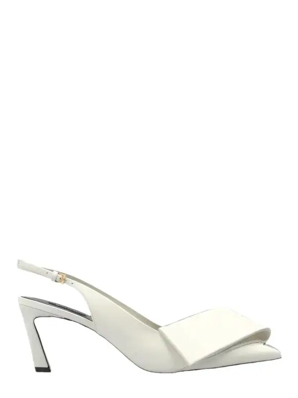Givenchy Twisted Ribbon Slingbacks Pumps In Leather - Neutrals