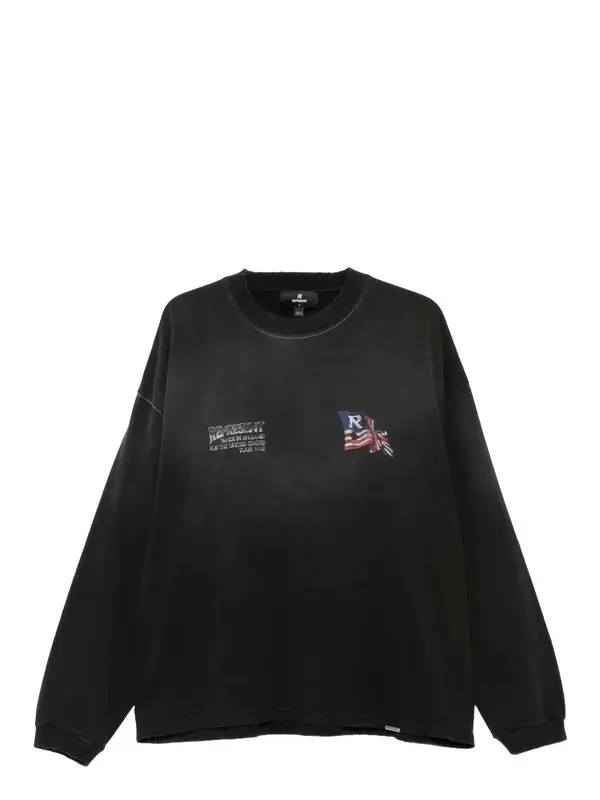 REPRESENT Graphic-print Long-sleeve T-shirt - Black