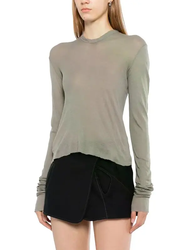 Rick Owens Long-sleeve Sheer Top - Grey
