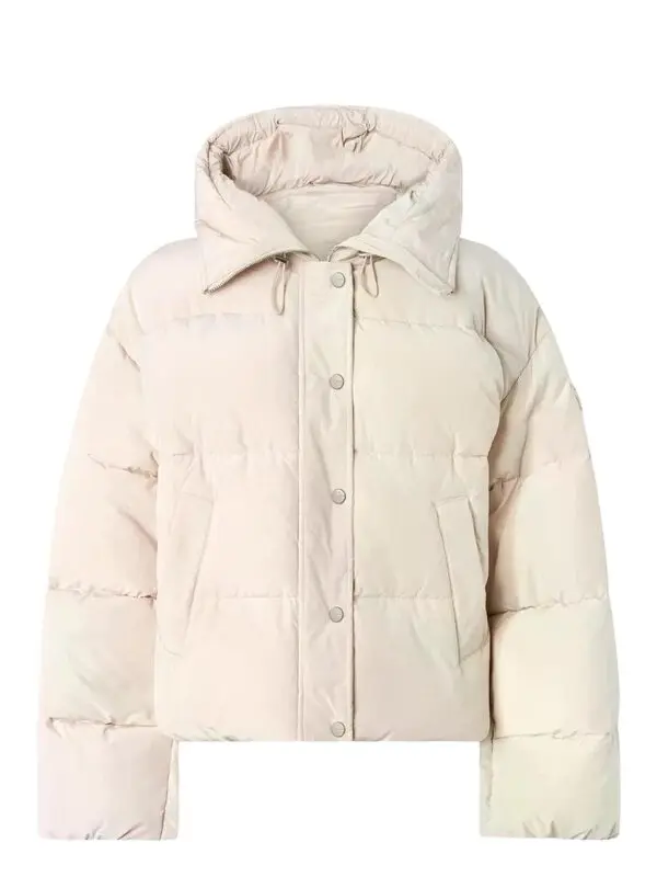 Pinko Down Jacket In Water-repellent Technical Canvas - Neutrals