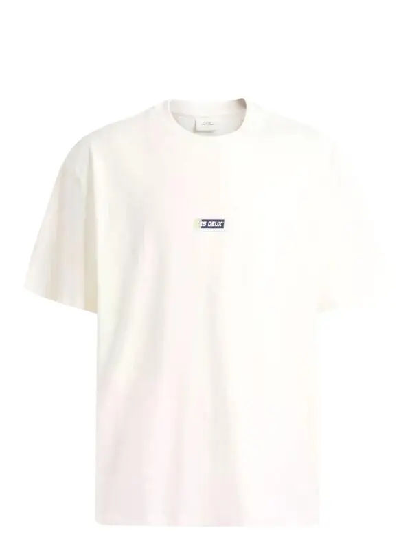 LES DEUX Chase Sport Logo-patch Cotton T-shirt - White