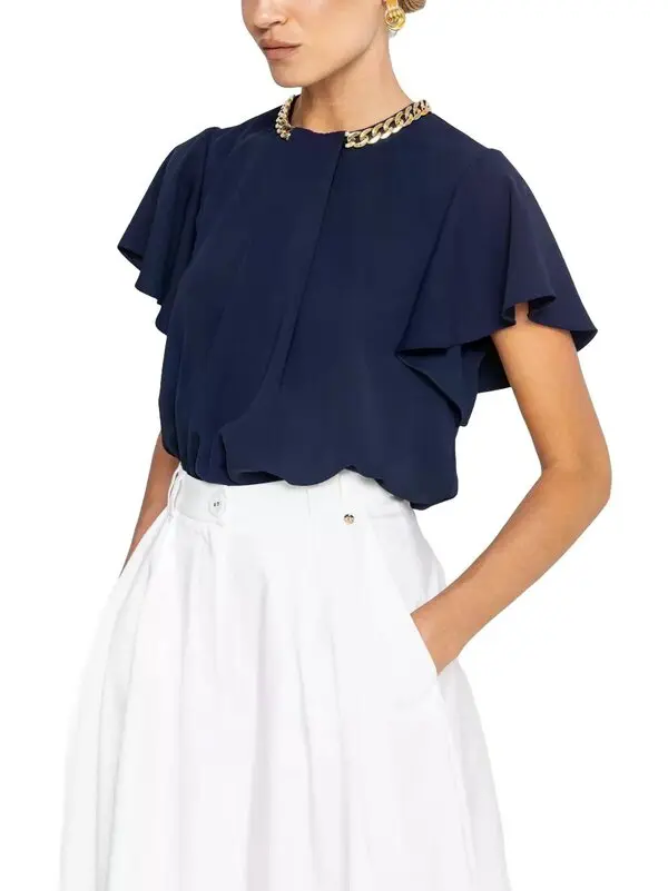 NISSA Chain Detail Top - Blue