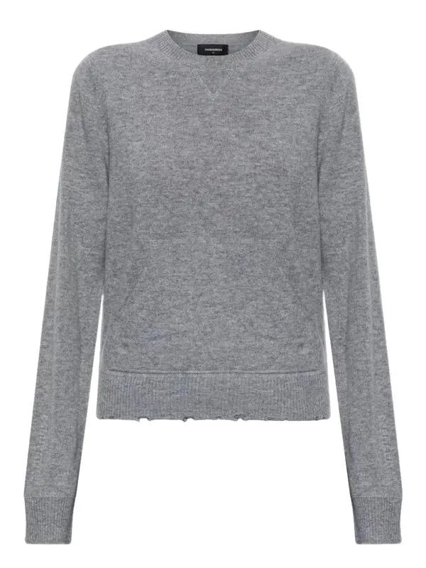 Dsquared2 Distressed Pouch-pocket Sweater - Grey
