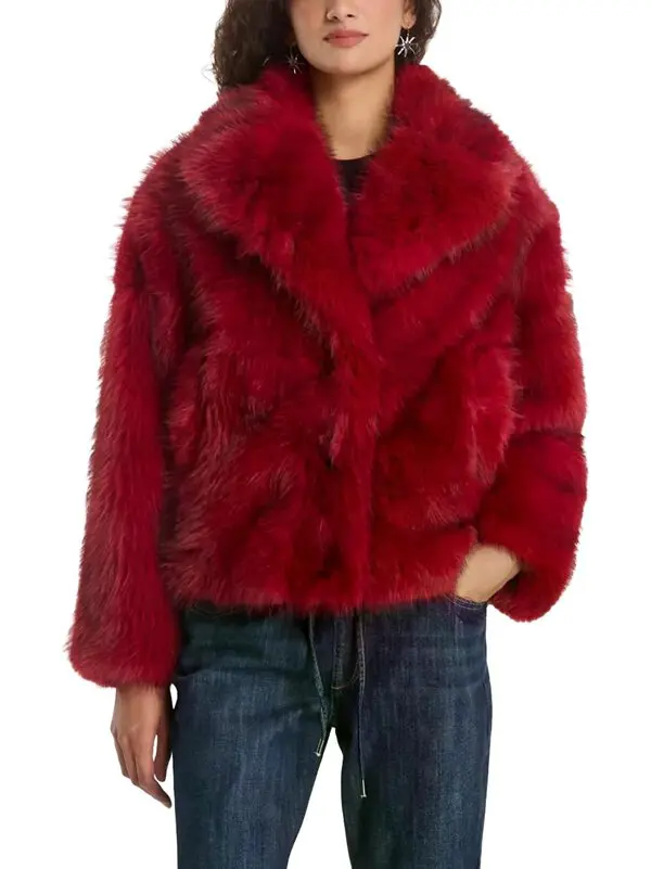 Desigual Faux-fur Jacket - Red
