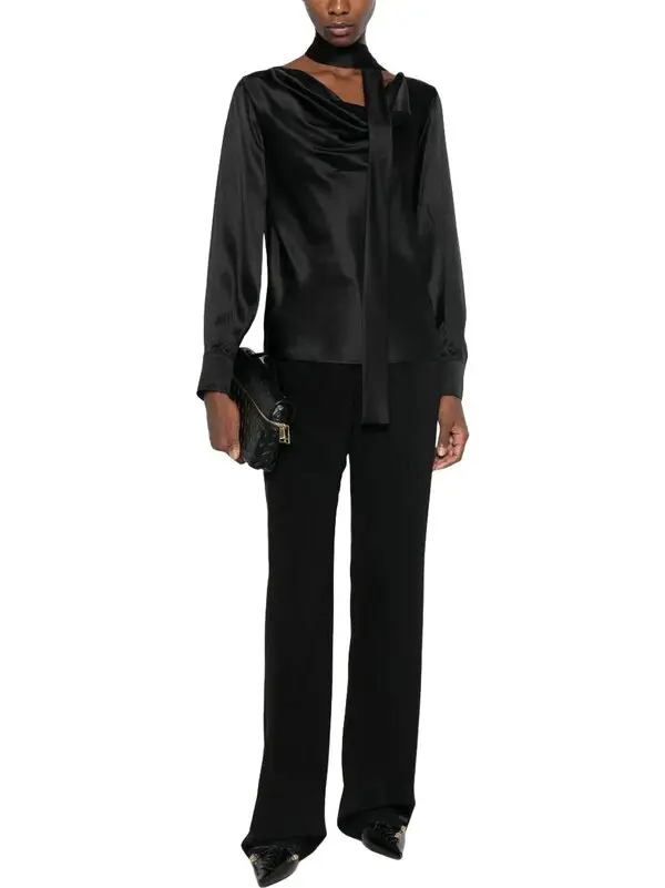 Max Mara Draped Blouse - Black