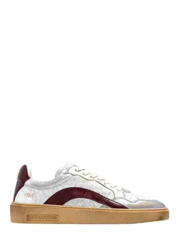 Dsquared2 Rider Panelled Leather Sneakers - Silver