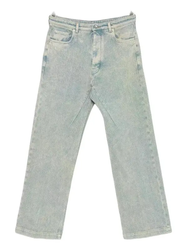Rick Owens Honeycomb-textured Jeans - Blue