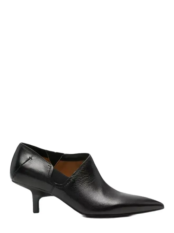 CAPASA MILANO Pointed-toe Kitten-heel Pumps - Black