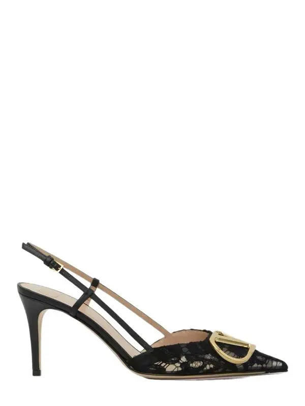 Valentino Garavani Vlogo Signature Laced Pumps - Black