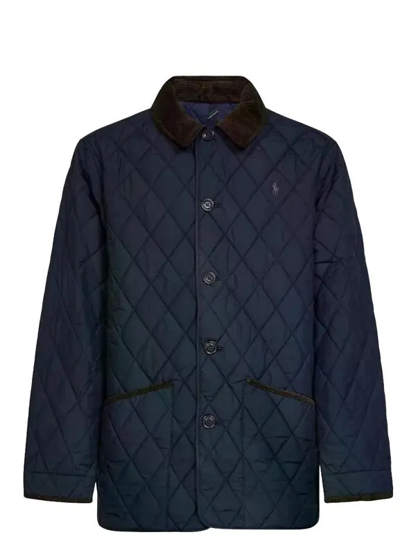 Polo Ralph Lauren Diamond-quilted Corduroy-collar Jacket - Blue