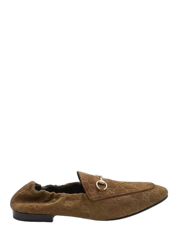 Gucci Jordaan Horsebit Loafers - Brown