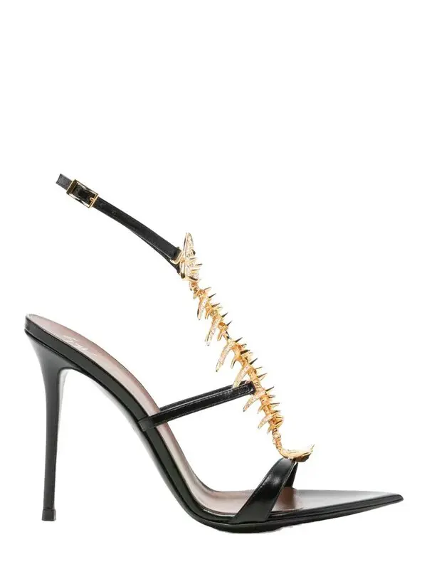 GIUSEPPE ZANOTTI Embellished Pointed-toe Sandals - Black