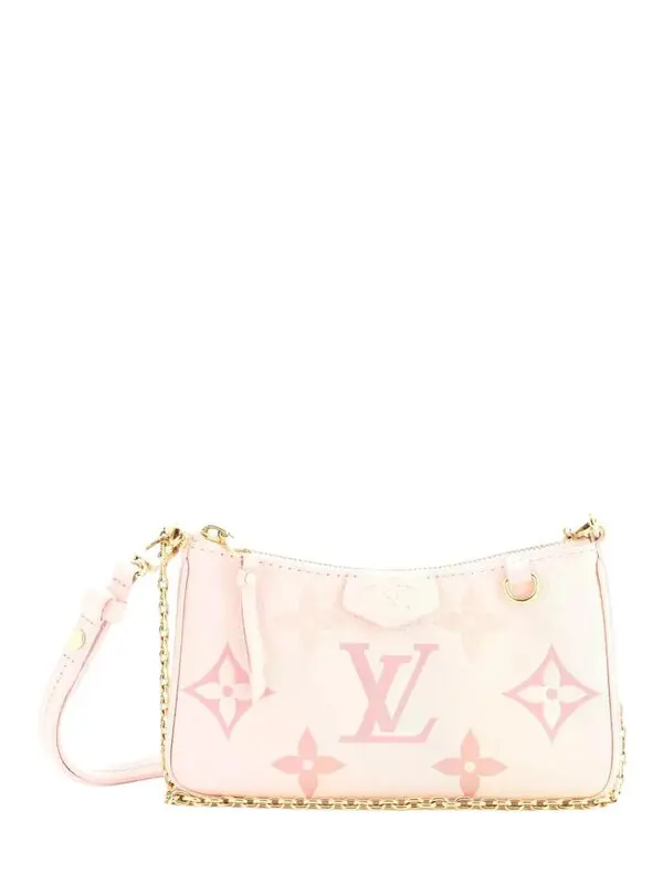 LOUIS VUITTON Monogram Empreinte Giant Easy Pouch On Strap Shoulder Bag - Pink