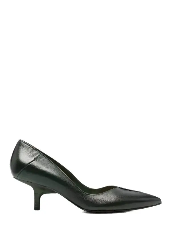 CAPASA MILANO Leather Pointed-toe Pumps - Green