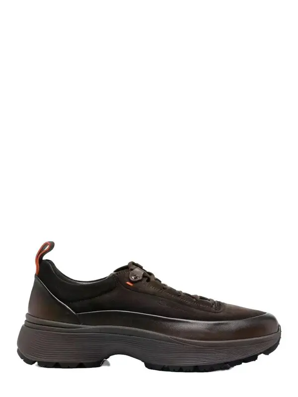 Santoni Panelled Chunky-sole Sneakers - Brown
