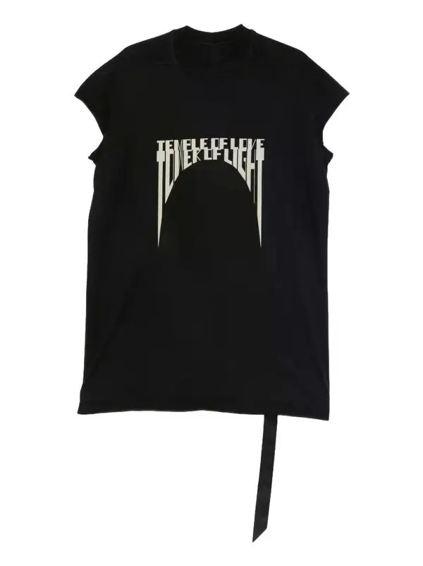 Rick Owens Graphic-print Longline T-shirt - Black