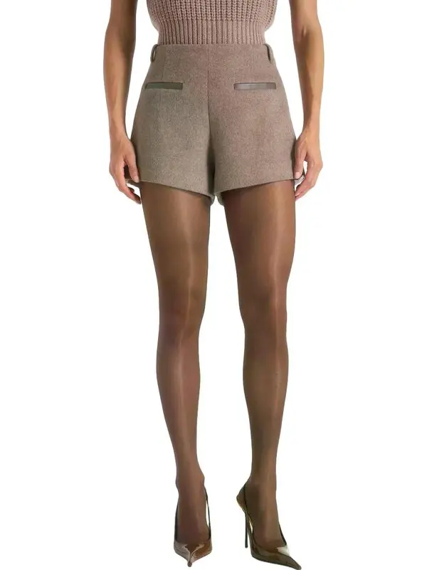 Manière De Voir Tanya In Taupe Shorts - Neutrals