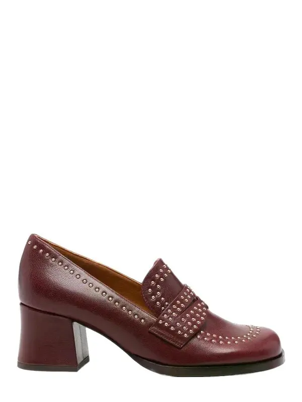 Chie Mihara Taleah Stud-embellished Leather Pumps - Red