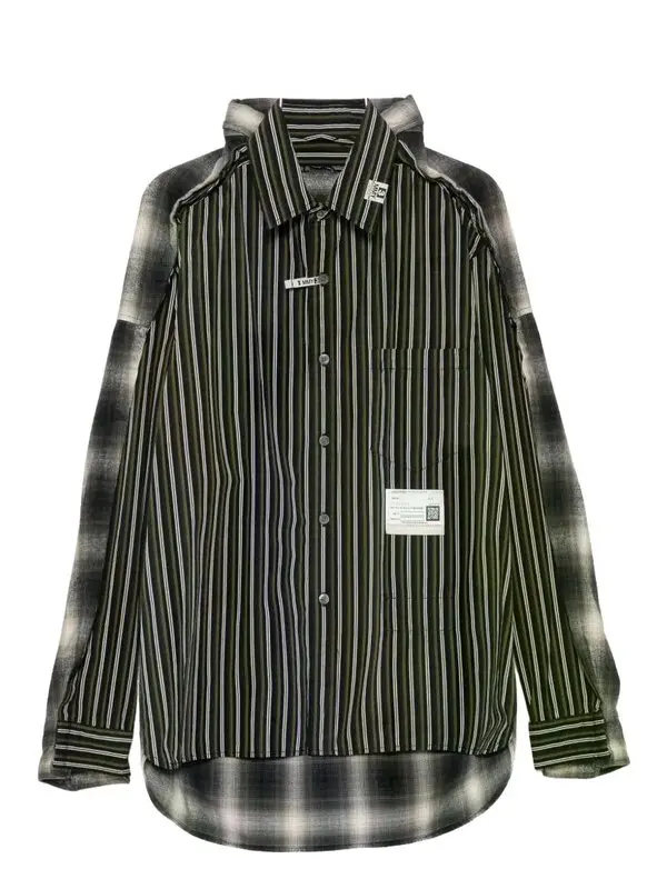 Mihara Yasuhiro Long-sleeve Striped Shirt - Black