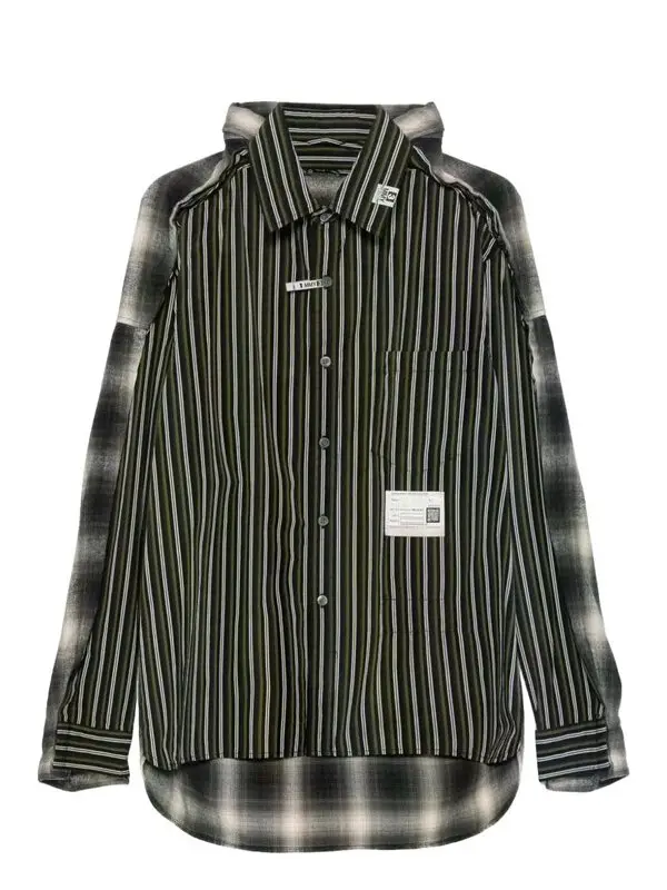 Mihara Yasuhiro Front Back Docking Shirt - Black