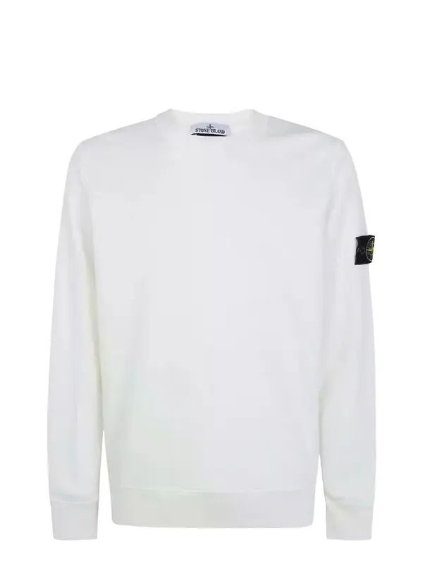 Stone Island Compass-patch Sweatshirt - White