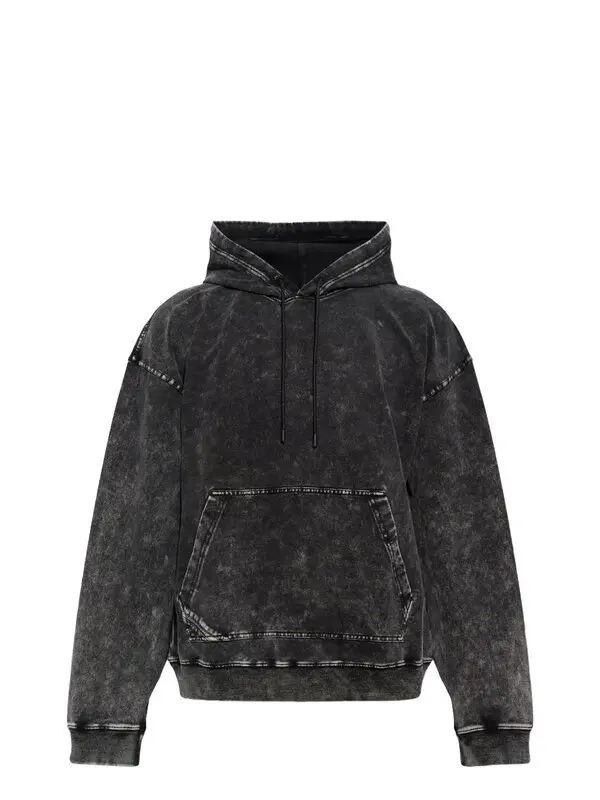 DIESEL® Treated Denim-effect Hoodie - Grey